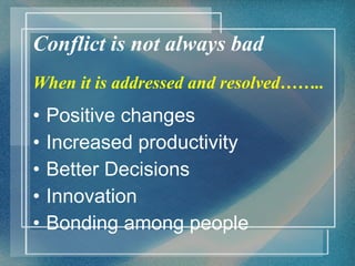 Resolving Conflict | PPS | War and Conflicts