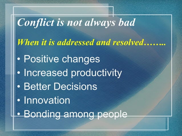 Resolving Conflict | PPS | War and Conflicts