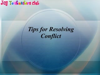 Resolving Conflict | PPS | War and Conflicts