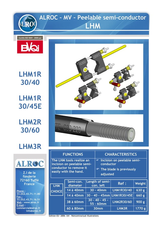 Alroc LHM Peelable Semi Conductor - Alroc Screen Scoring Tools | PDF