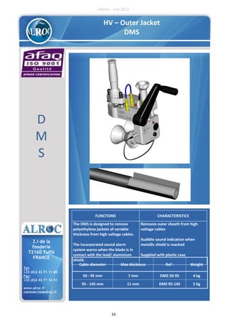 Alroc Tools - Cable Stripping & Preparation Tools For LV HV Cable ...