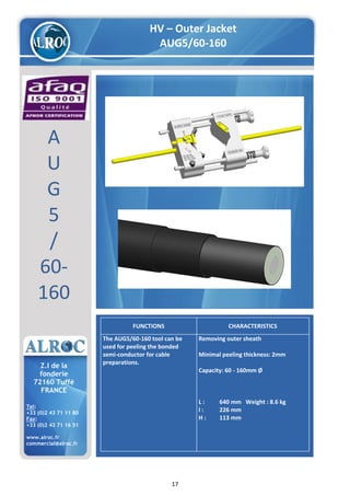 Alroc Tools - Cable Stripping & Preparation Tools For LV HV Cable ...