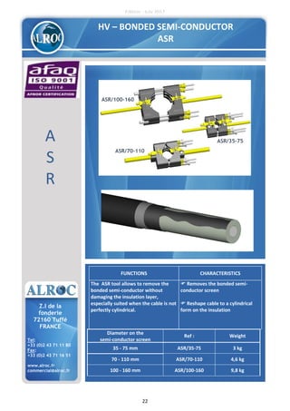 Alroc Tools - Cable Stripping & Preparation Tools For LV HV Cable ...
