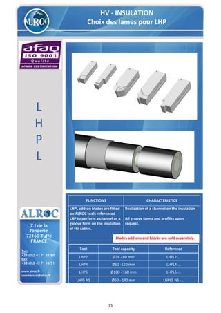 Alroc Tools - Cable Stripping & Preparation Tools For LV HV Cable ...