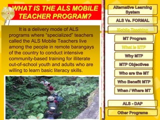 Alternative Learning System Mobile Teacher and ALS- Differently-Abled ...