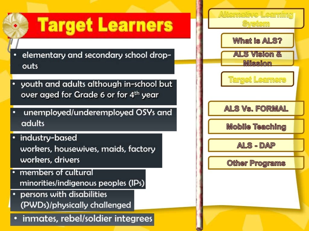Alternative Learning System Mobile Teacher and ALS- Differently-Abled…
