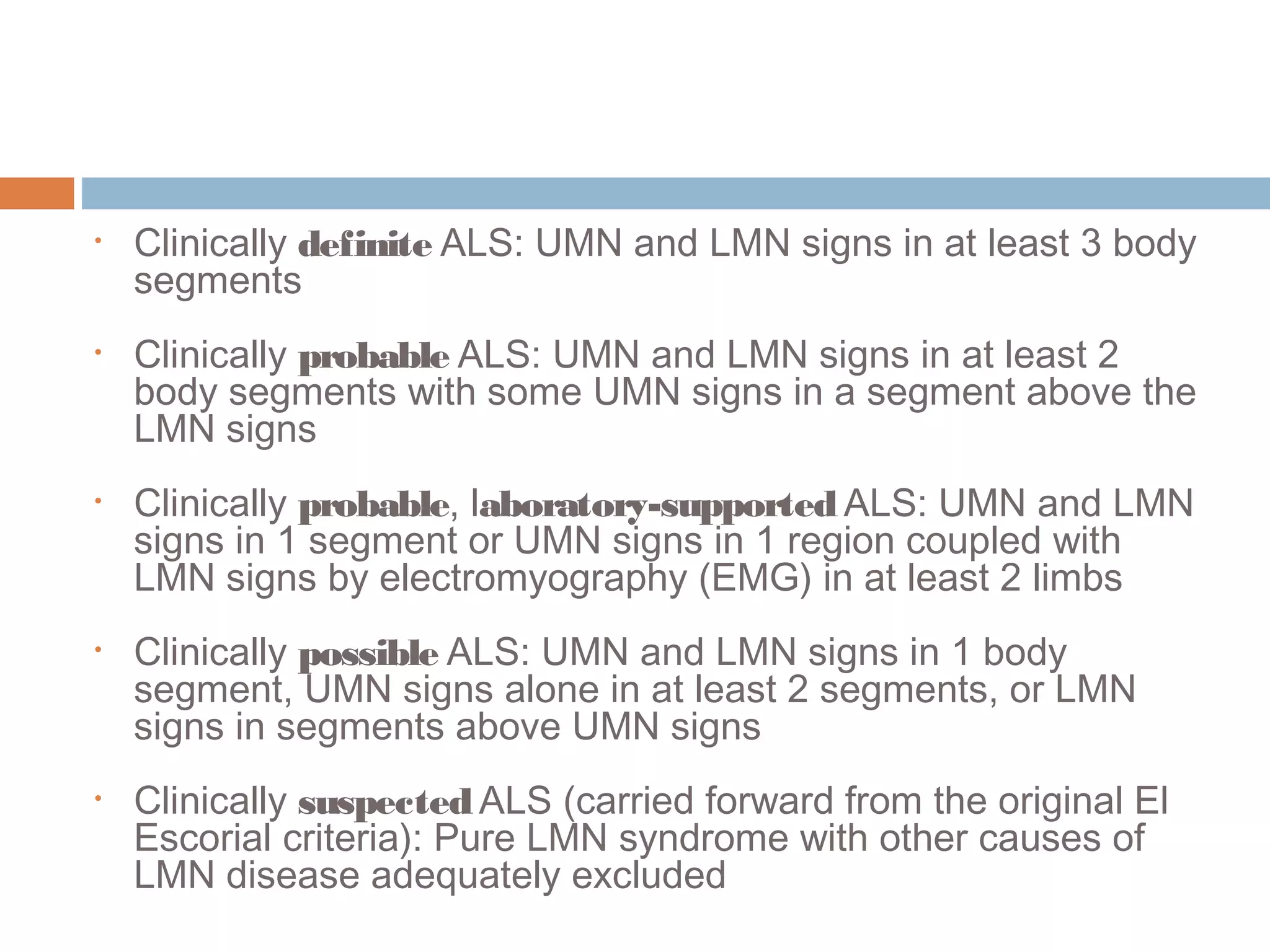 ALS - amyotrophic lateral sclerosis | PPT