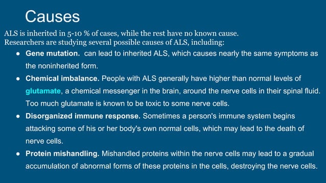 amyotrophic lateral sclerosis & Gehrig's disease & moror neuron disease ...
