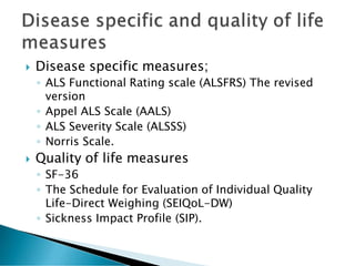 Amyotrophic lateral sclerosis (ALS) Motor neuron disorder | PDF