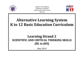 Alternative Learning System-COMPETENCIES L1-L6 | PDF