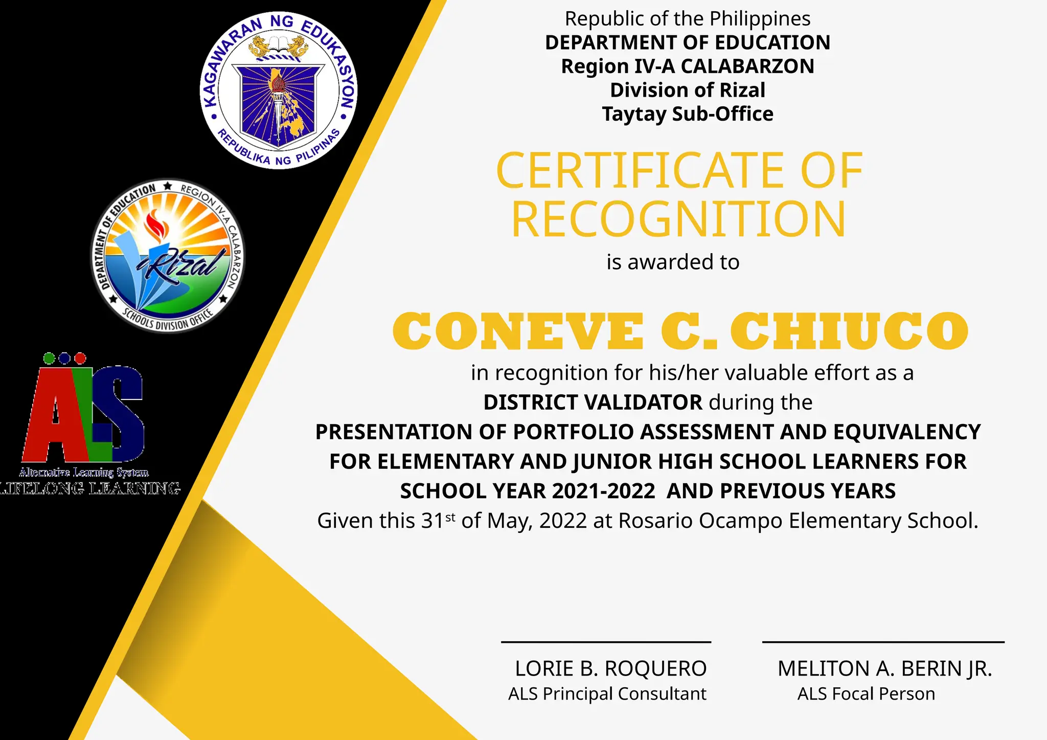 ALS-PPA-CertificateALS Accreditation and Equivalency Program: Junior ...