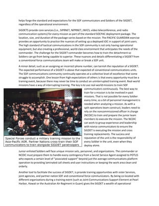 OPERATION PACIFIC GUARDIAN: TRAINING A JOINT SPECIAL OPERATIONS FORCE ...