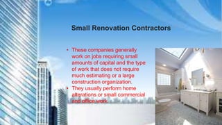 TYPES OF CONSTRUCTION COMPANIES | PPT