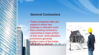 TYPES OF CONSTRUCTION COMPANIES | PPT