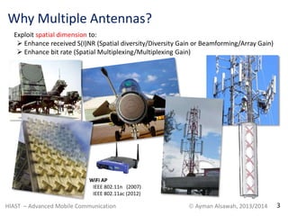 HIAST-Ayman Alsawah Lecture on Multiple-Antenna Techniques in Advanced ...