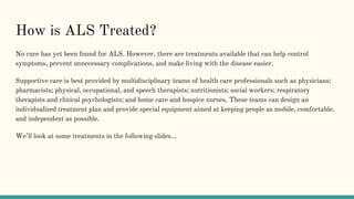 ALS ( Amyotrophic Lateral Sclerosis) / Lou Gehrig's Disease | PPTX