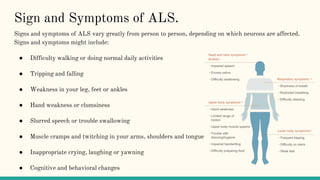 ALS ( Amyotrophic Lateral Sclerosis) / Lou Gehrig's Disease | PPTX