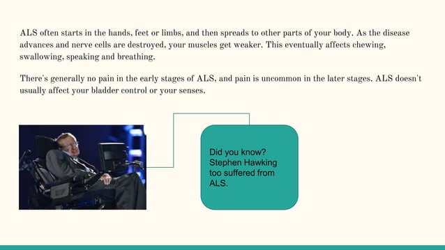 ALS ( Amyotrophic Lateral Sclerosis) / Lou Gehrig's Disease | PPTX
