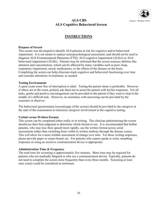 ALS CBS Manual Instructions - Revised | PDF