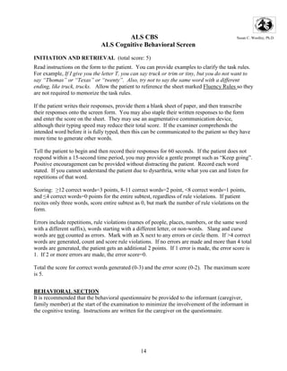 ALS CBS Manual Instructions - Revised | PDF