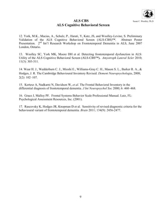 ALS CBS Manual Instructions - Revised | PDF