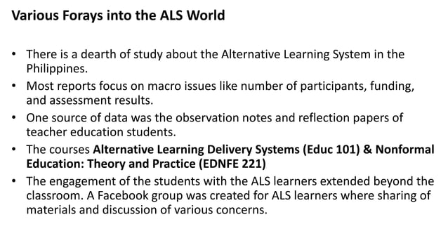 Als history | PPTX | Special Education | Education