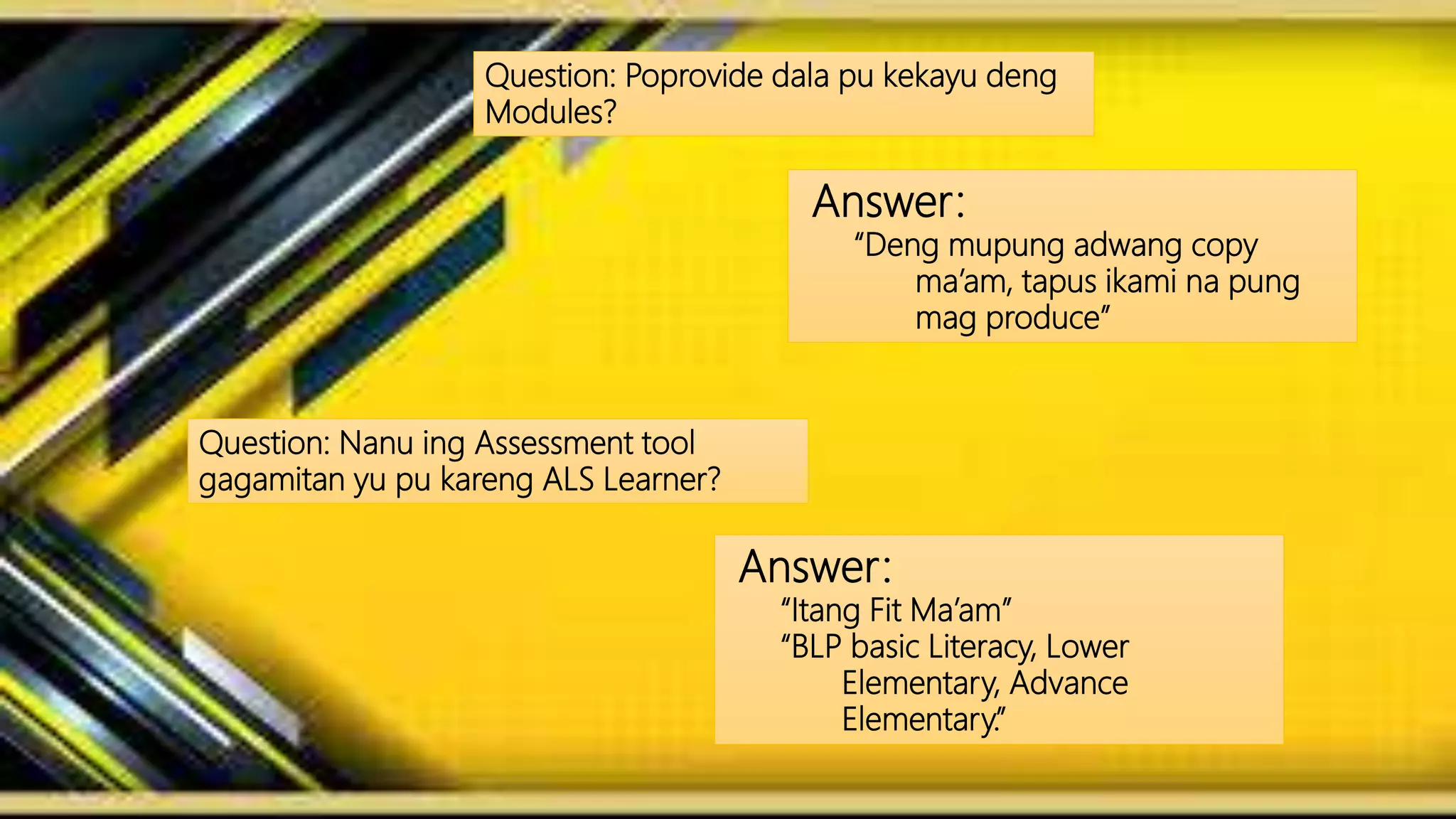 SHORT INTERVIEW with ALS TEACHER | PPTX