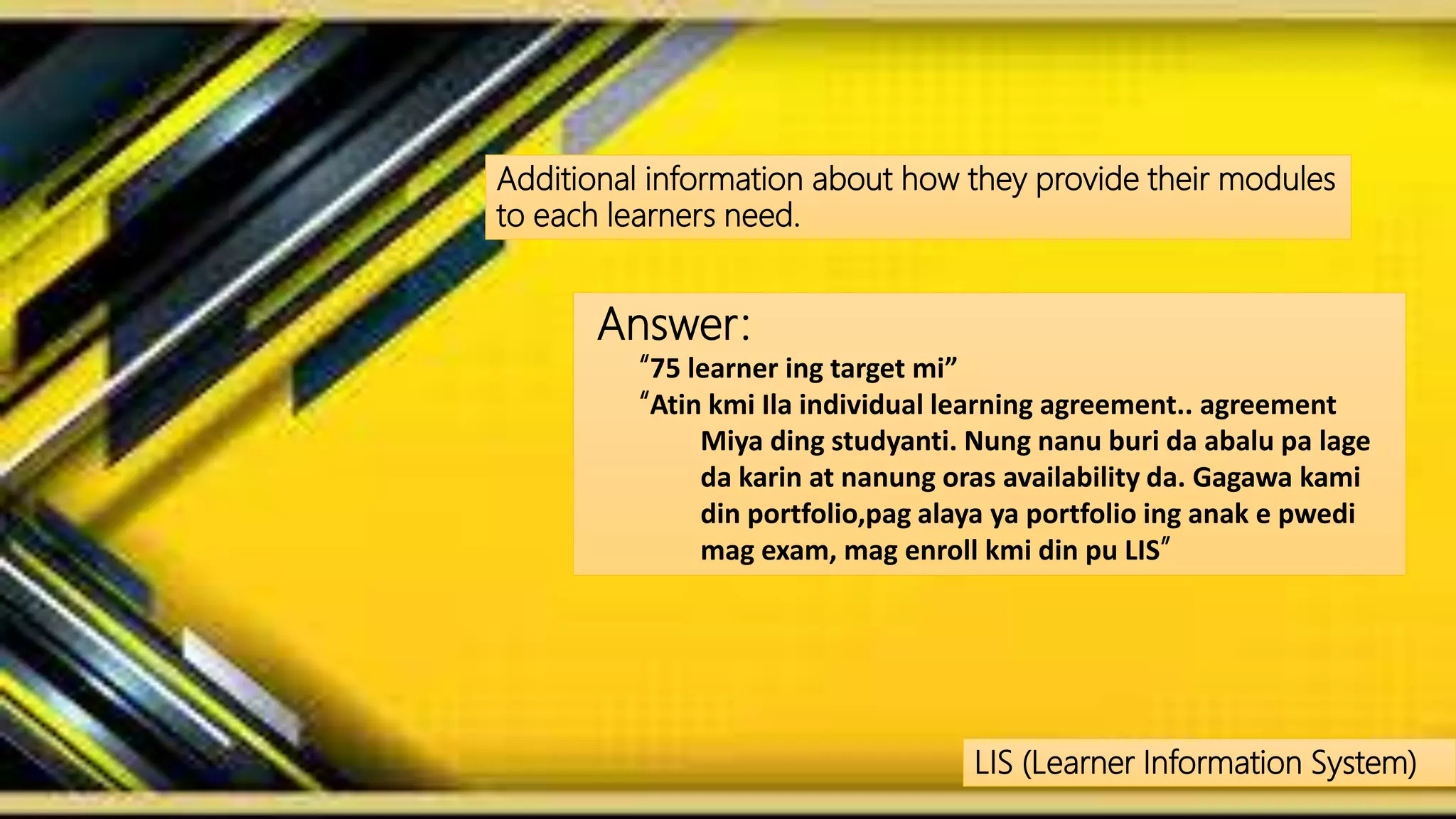 SHORT INTERVIEW with ALS TEACHER | PPTX