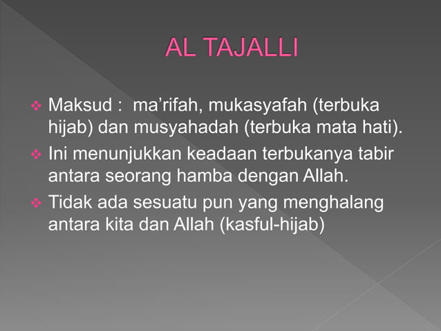 Al sitru Al Tajalli | PPT