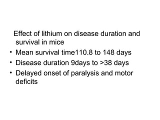 lithium in treatment of motor neuron disease | PPT