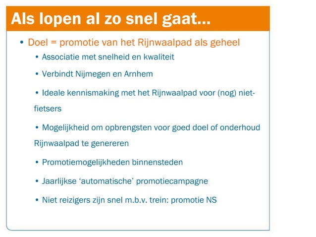 Als lopen al zo snel gaat... - ppt | PPT