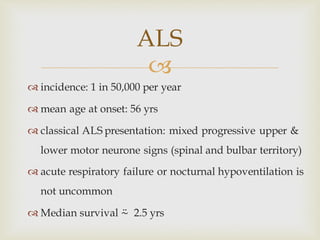 ALS and Noninvasive ventilation | PPT