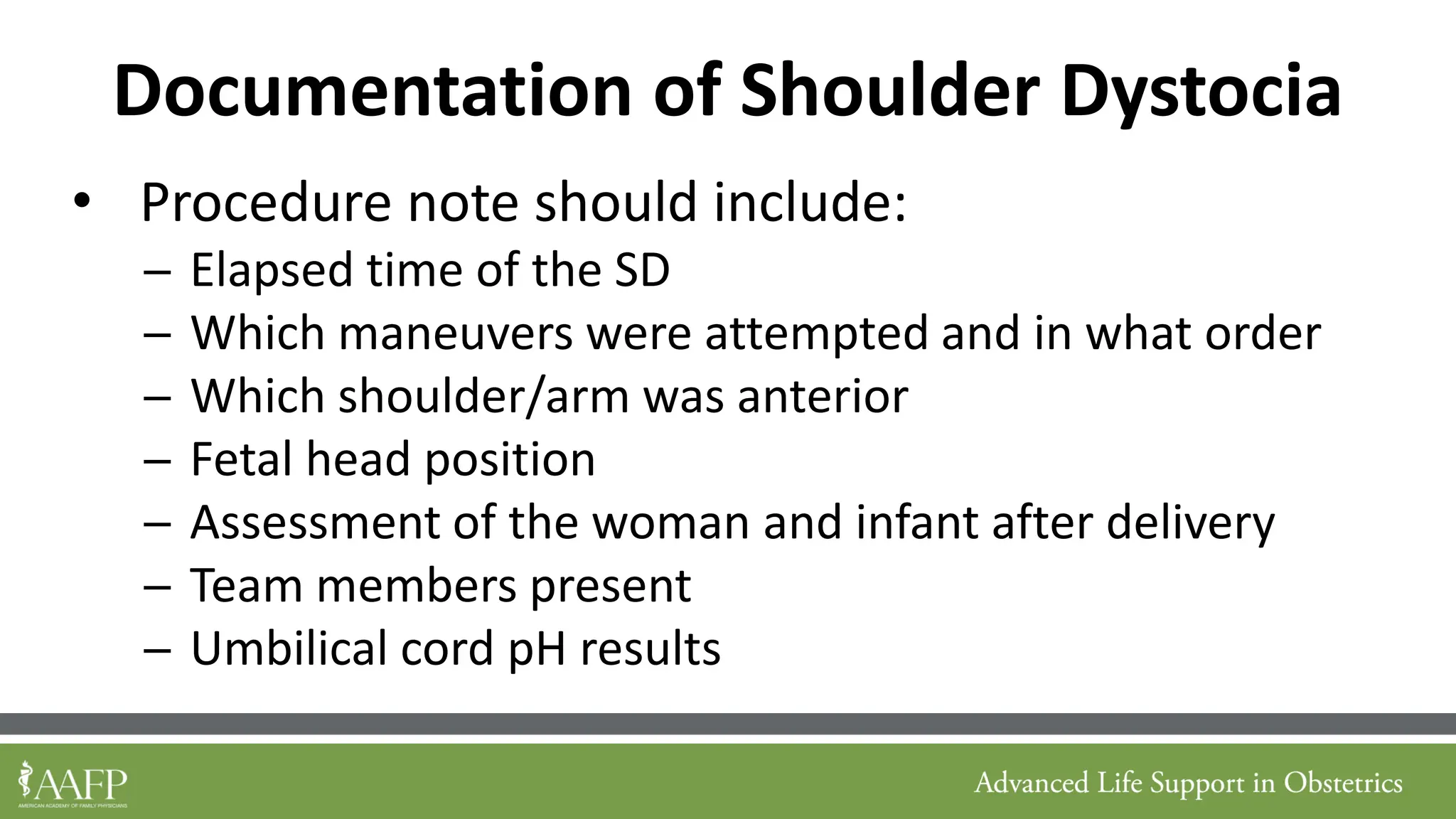Obstetrics slide on shoulder dystocia and management | PDF