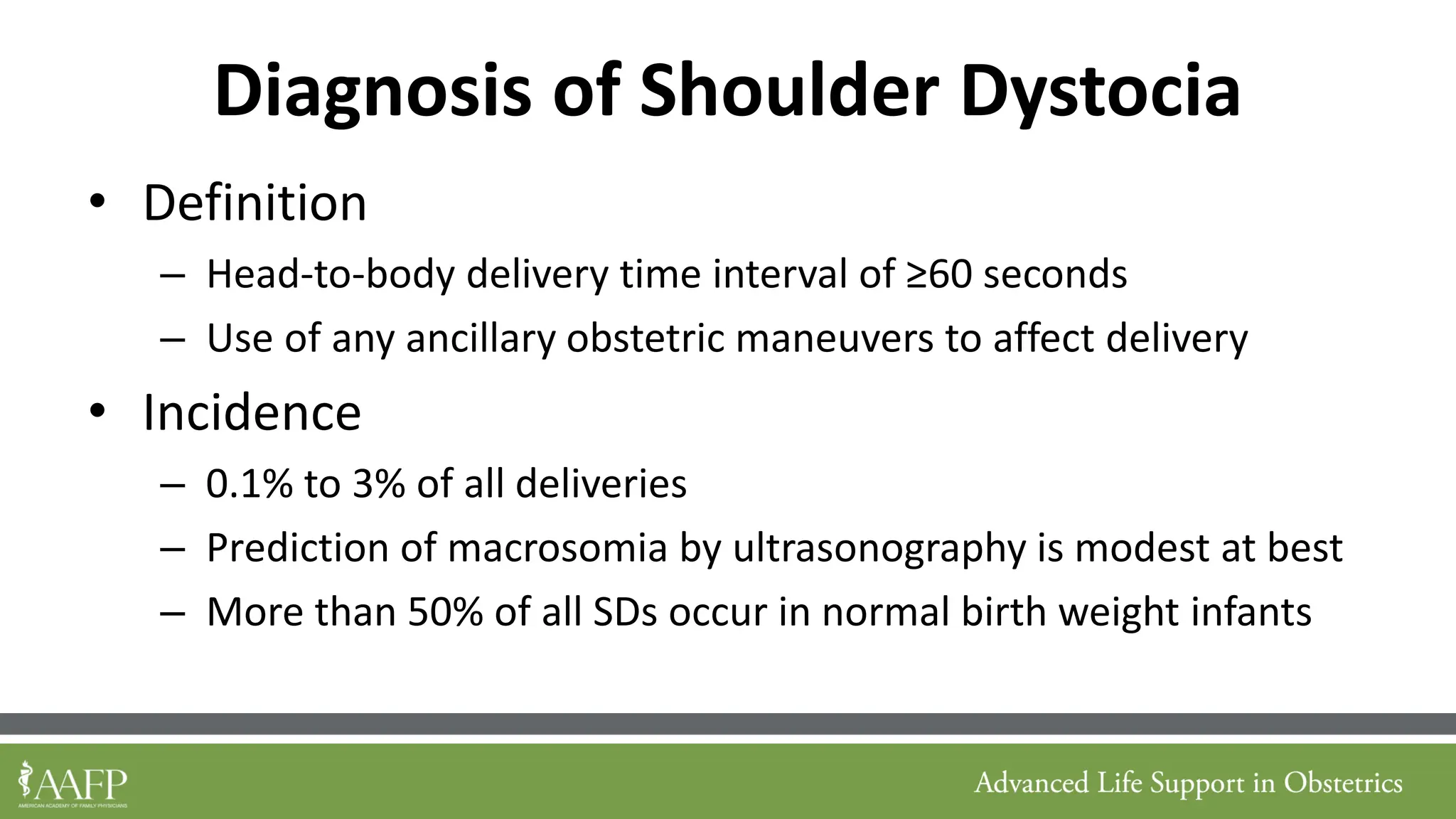 Obstetrics slide on shoulder dystocia and management | PDF