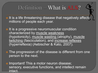 Als ppt conditions | PPTX | Physical Therapy | Wellness