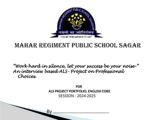 ALS_Project_Portfolio - Sample .pptx for class 12 | PPTX
