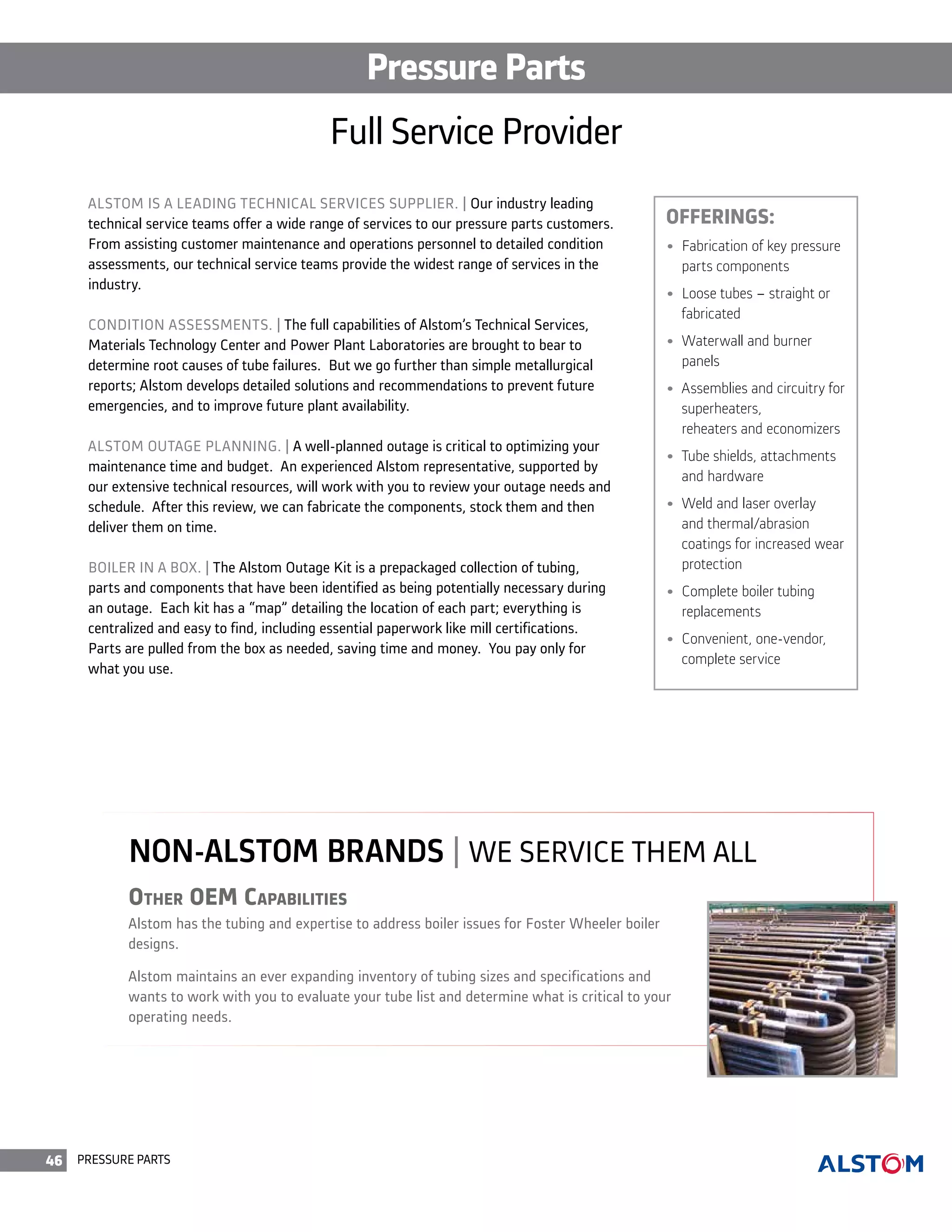 Alstom parts for foster wheeler plants | PDF