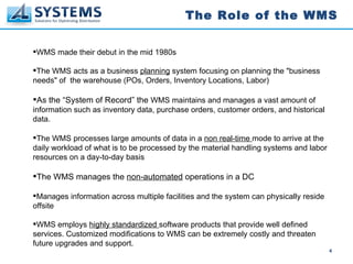 Warehouse Control System vs. Warehouse Management System | PPT