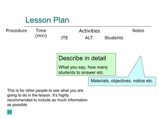 JET JHS LESSON PLANNING ORIENTATION | PPT