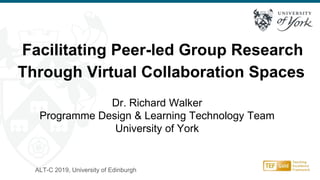 Facilitating peer-led group research | PPT