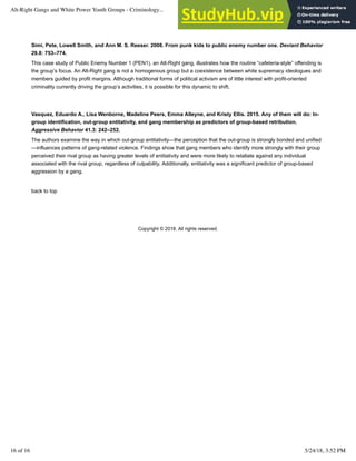 Alt-Right Gangs And White Power Youth Groups- Criminology - Oxford ...