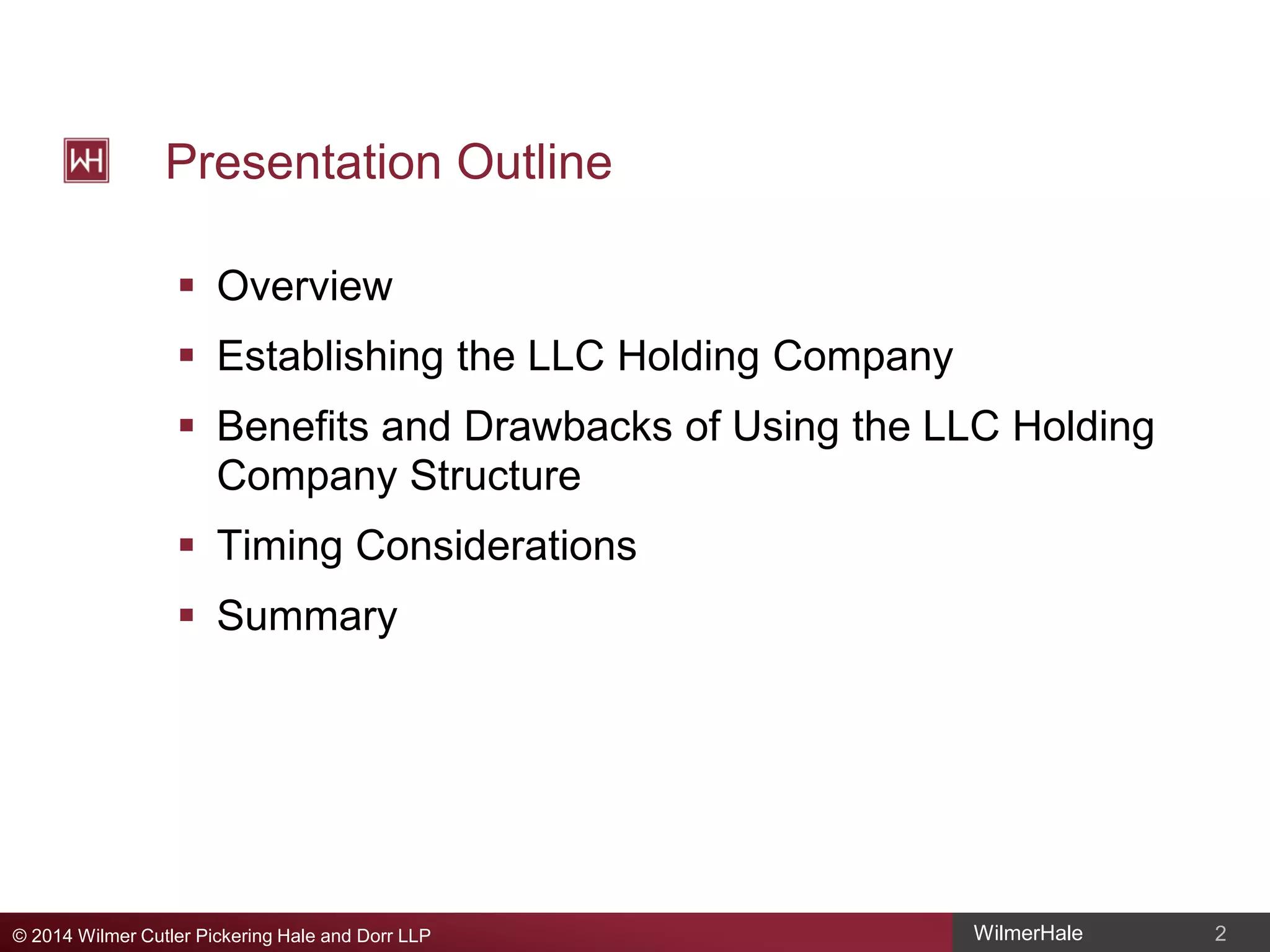 Alternative Structures for Life Sciences Companies: The LLC Holding ...