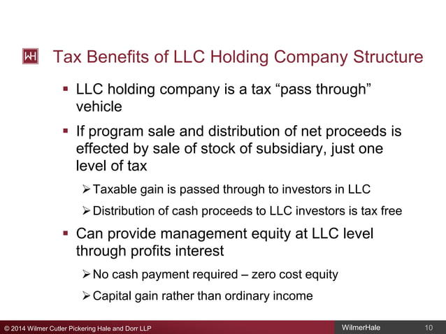 Alternative Structures for Life Sciences Companies: The LLC Holding ...