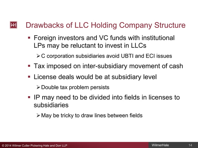 Alternative Structures for Life Sciences Companies: The LLC Holding ...