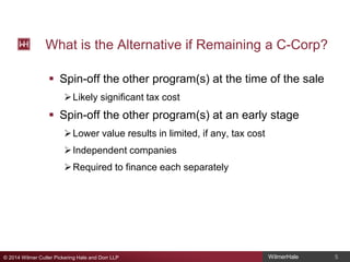 Alternative Structures for Life Sciences Companies: The LLC Holding ...