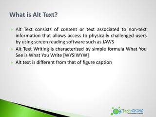 Alt text accessibility and development | PPT