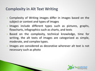 Alt text accessibility and development | PPT