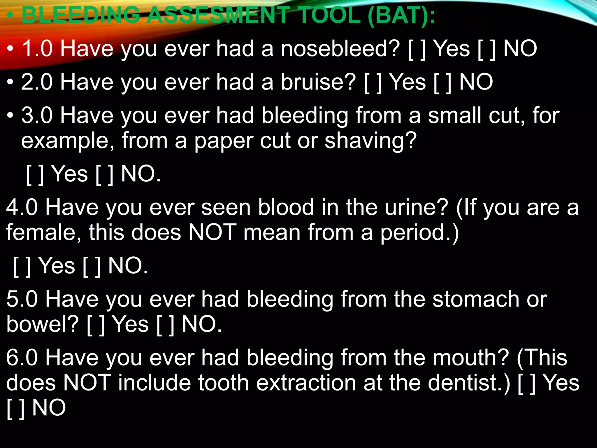Perioperative bleeding and Hemostasis | PPTX