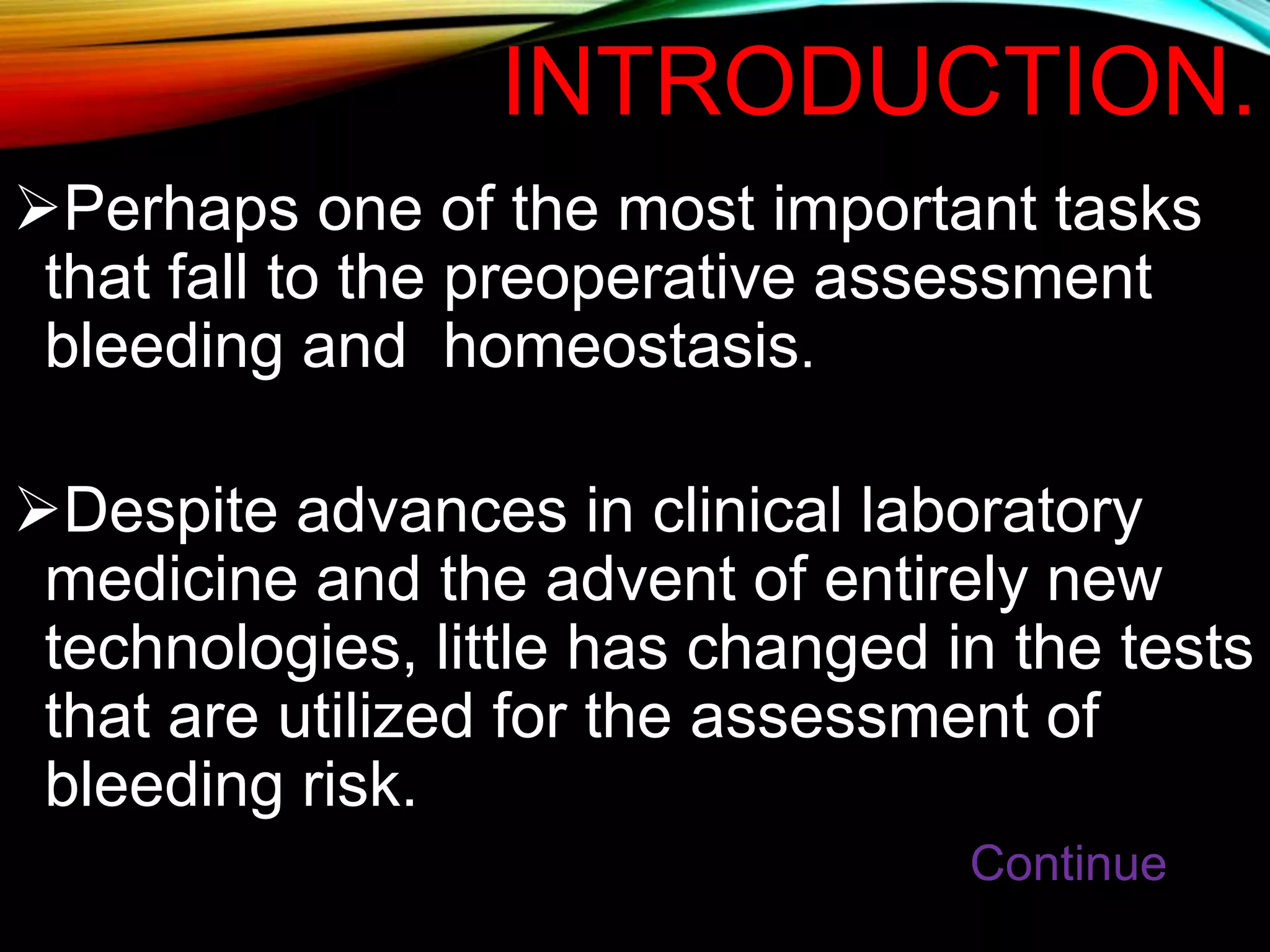 Perioperative bleeding and Hemostasis | PPTX