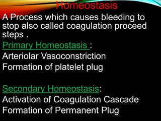 Perioperative bleeding and Hemostasis | PPTX